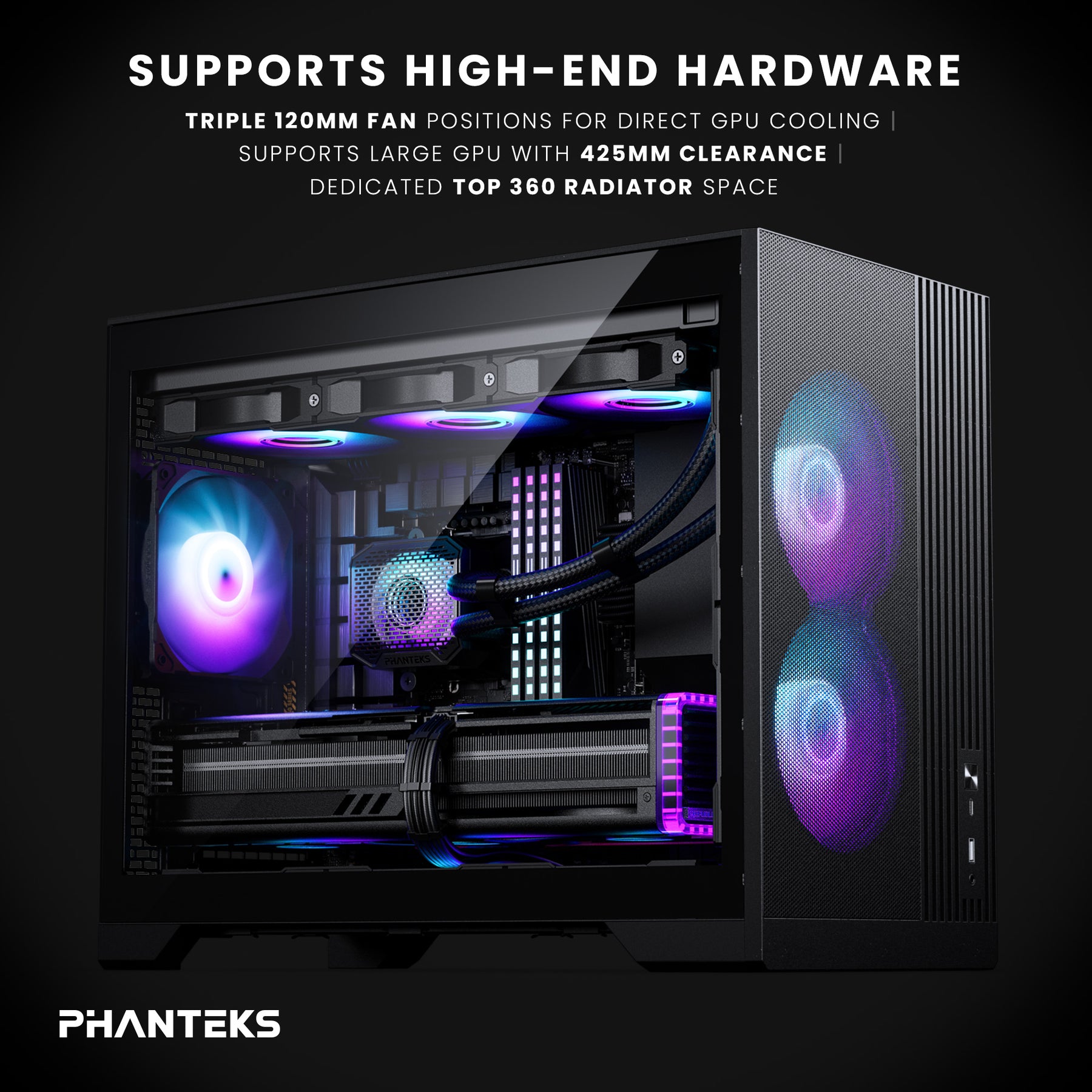 Phanteks XT M3 Micro-ATX Tempered Glass, Black
