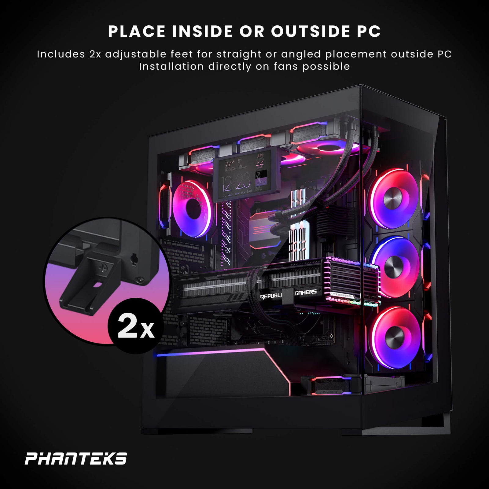 Phanteks 5.5” Hi-Res Universal LCD Display, Magnetic Mounting, 60hz re