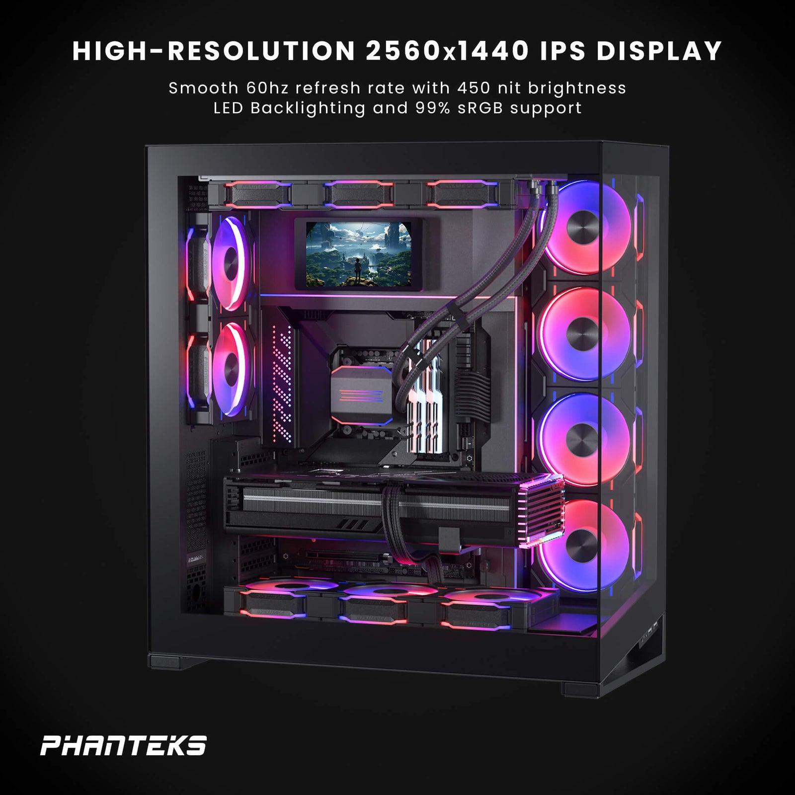 Phanteks 5.5” Hi-Res Universal LCD Display, Magnetic Mounting, 60hz re