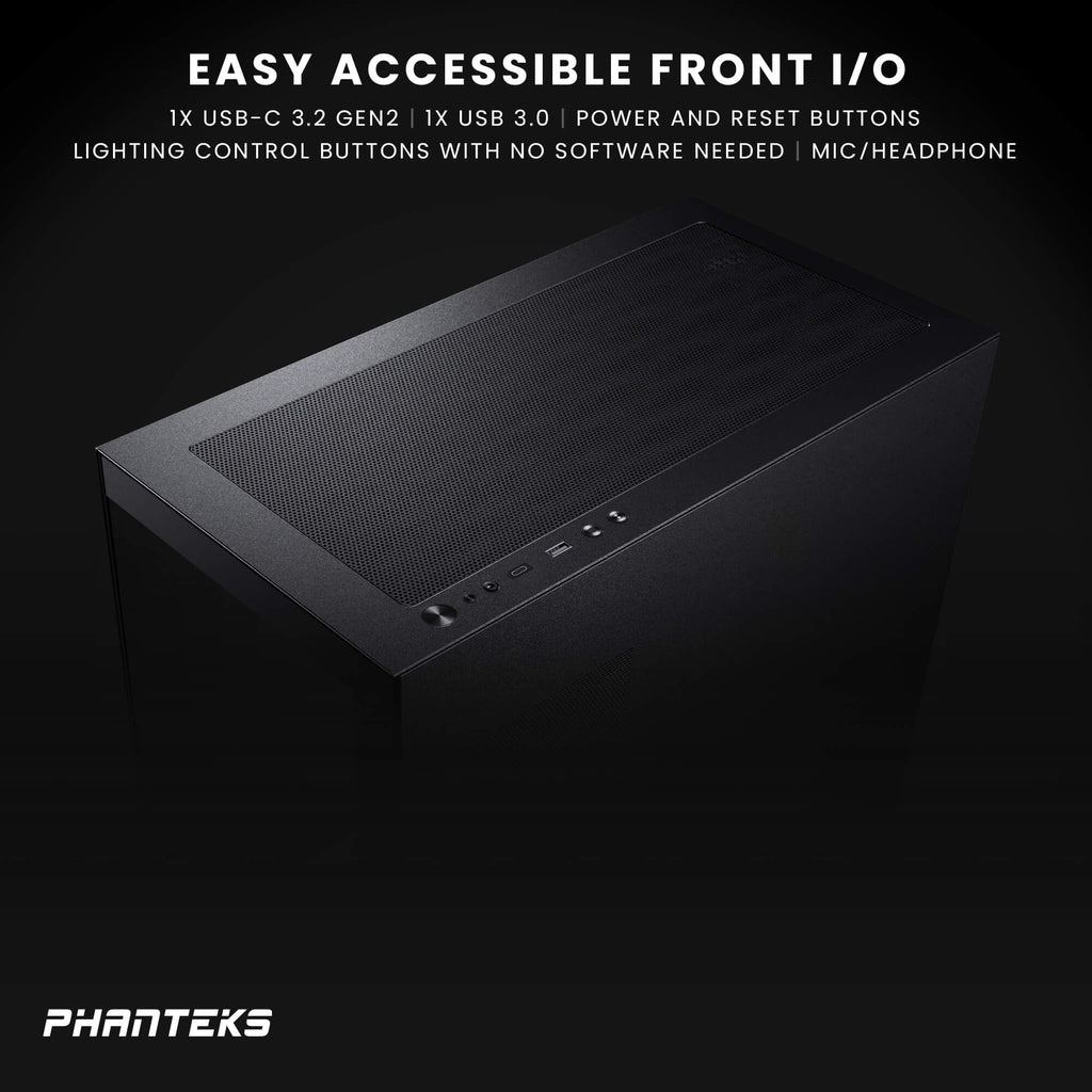 Phanteks XT View, Mid-Tower Gaming Chassis, Tempered Glass Front and S