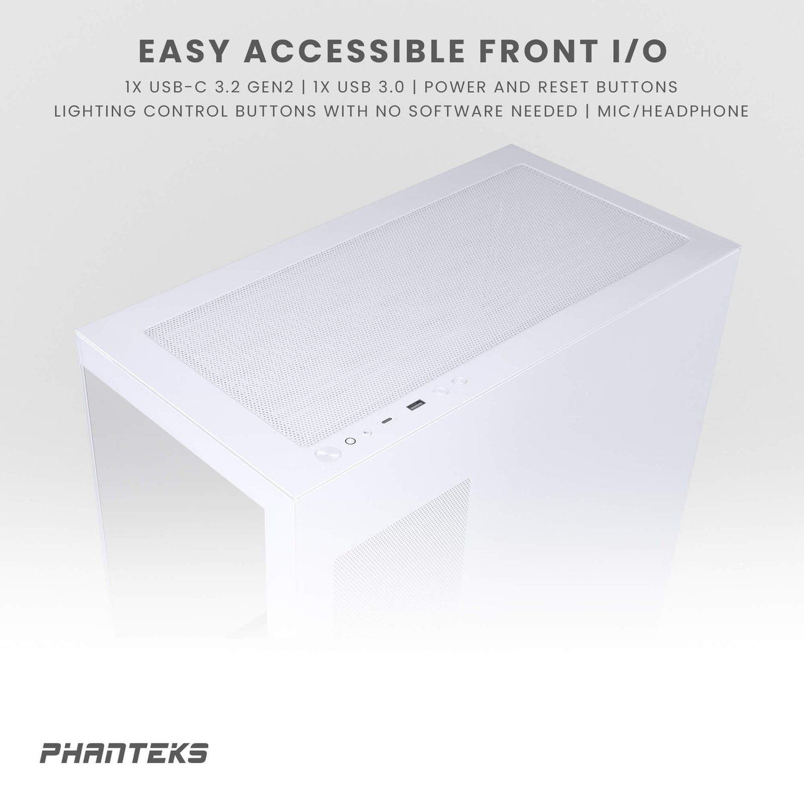 Phanteks XT View, Mid-Tower Gaming Chassis, Tempered Glass Front and S